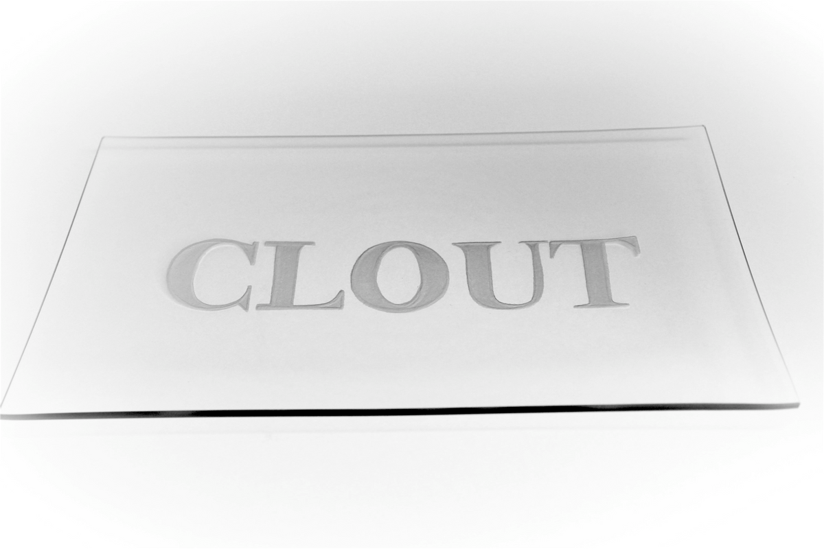 CLOUT Glass Rolling Tray – Script Glass