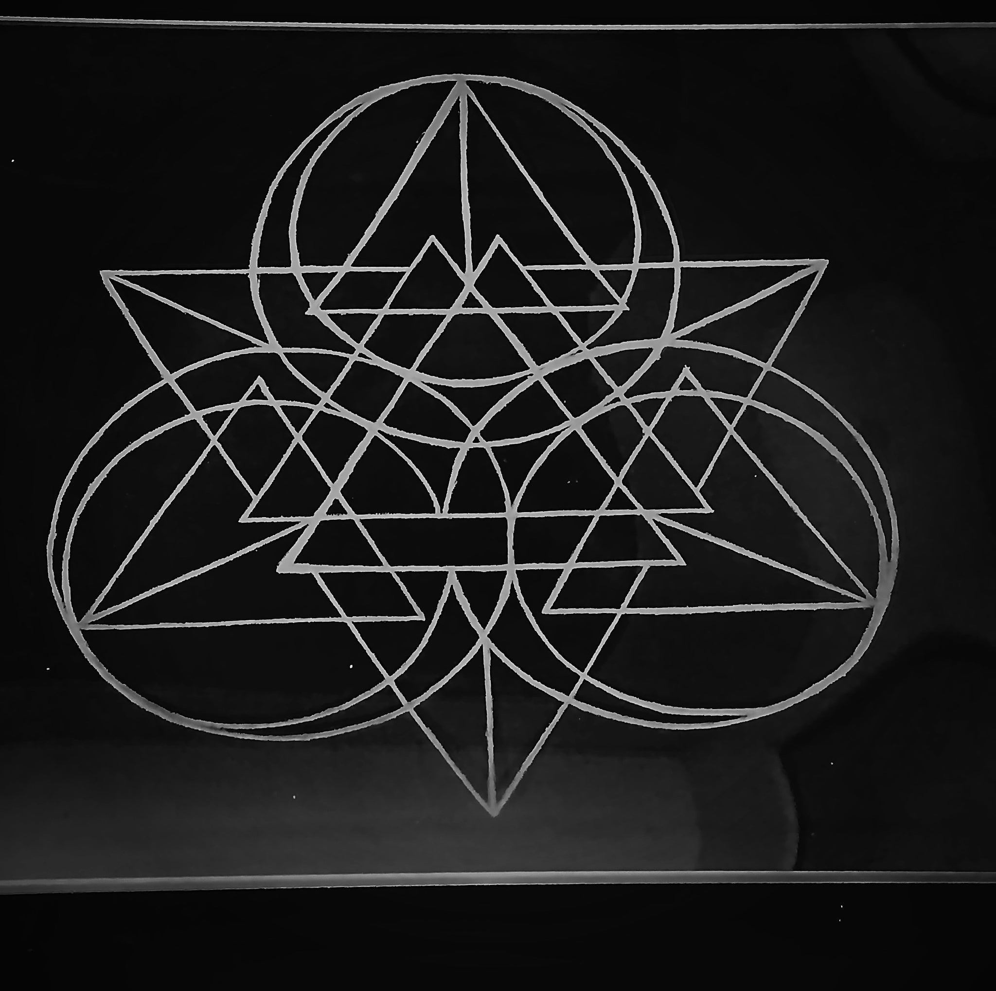 Sacred Geometry Glass Rolling Tray – Script Glass