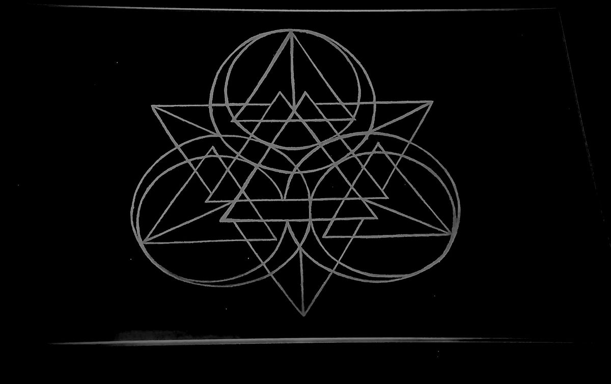 Sacred Geometry Glass Rolling Tray – Script Glass